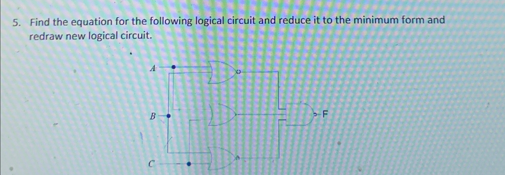 Solved Find the equation for the following logical circuit | Chegg.com