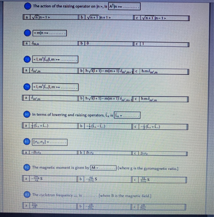 Solved The action of the raising operator on In>, is Atina | Chegg.com