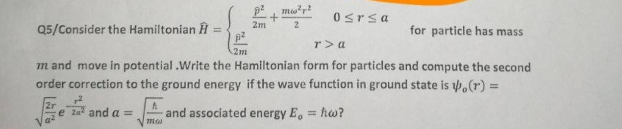 Solved Q5/Consider the Hamiltonian | Chegg.com