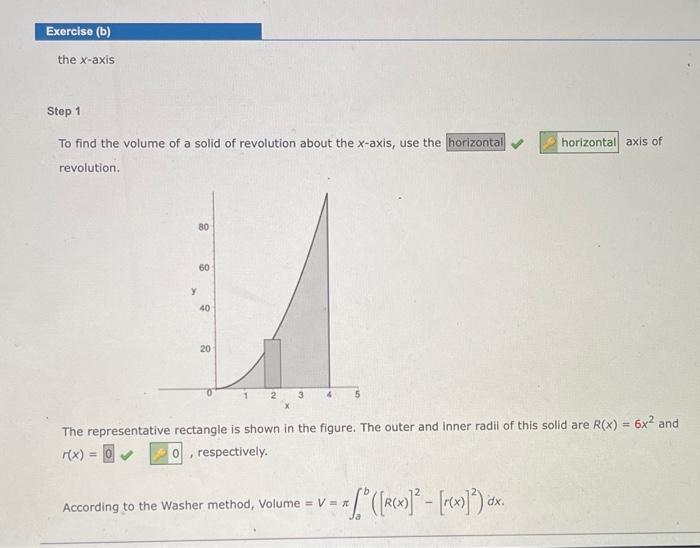 Solved Step 2 So, the volume of the solid of revolution | Chegg.com