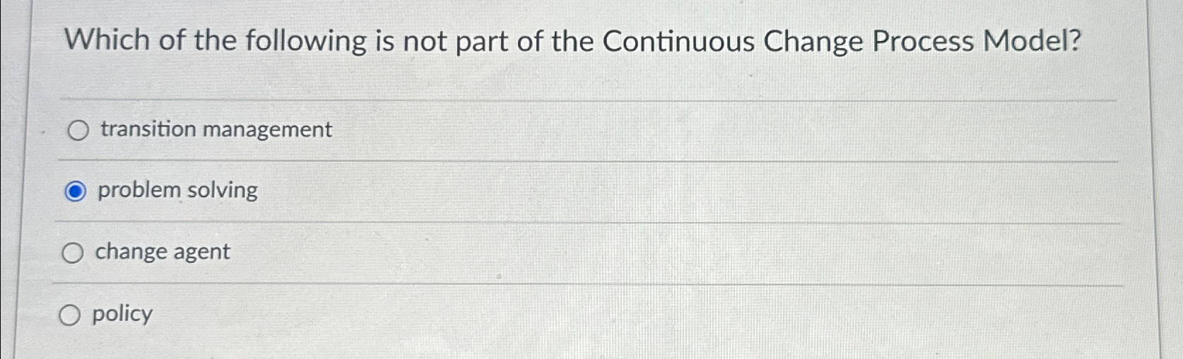 Solved Which of the following is not part of the Continuous | Chegg.com