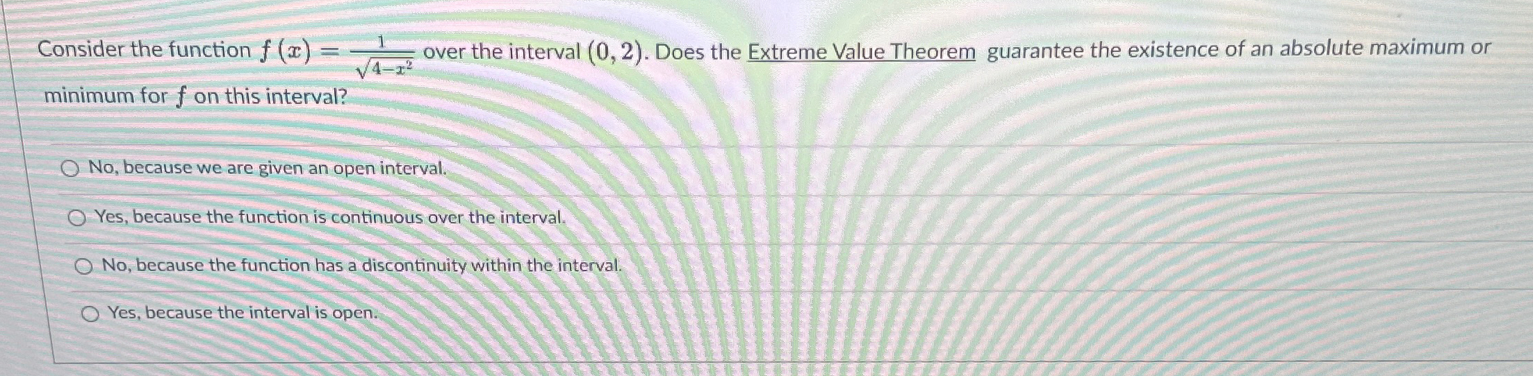 Solved Consider the function f(x)=14-x22 ﻿over the interval | Chegg.com