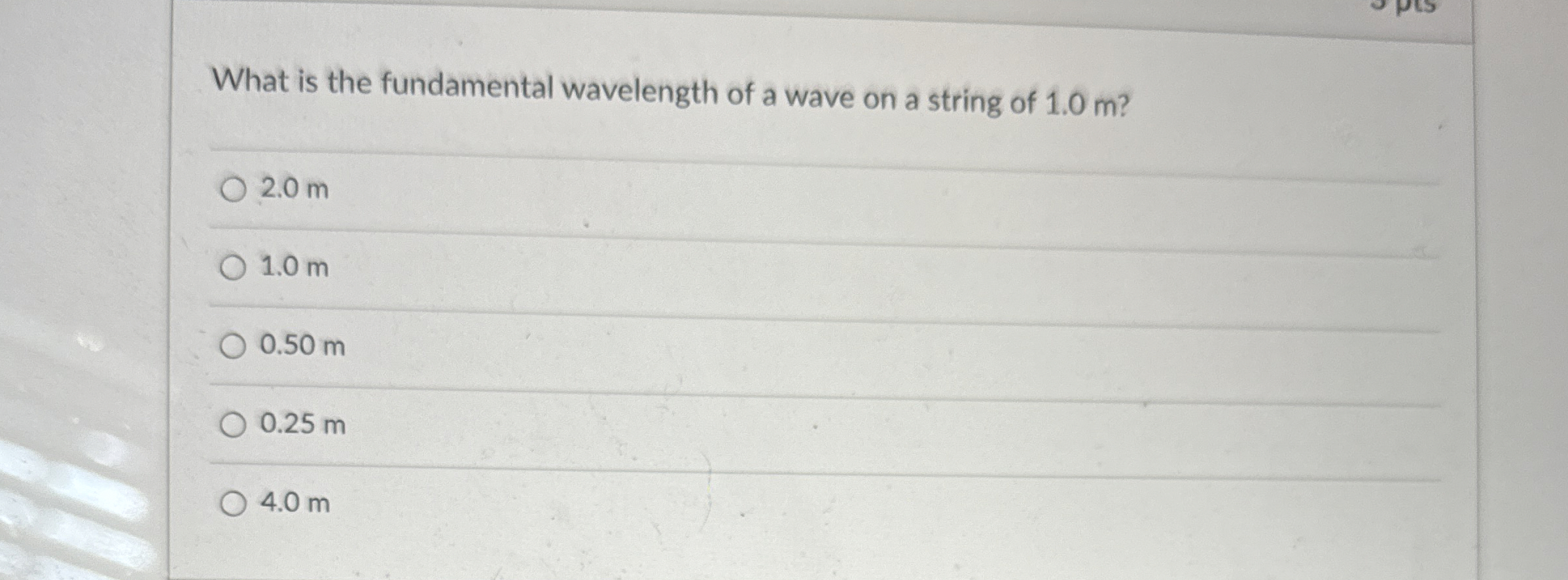 Solved What is the fundamental wavelength of a wave on a | Chegg.com