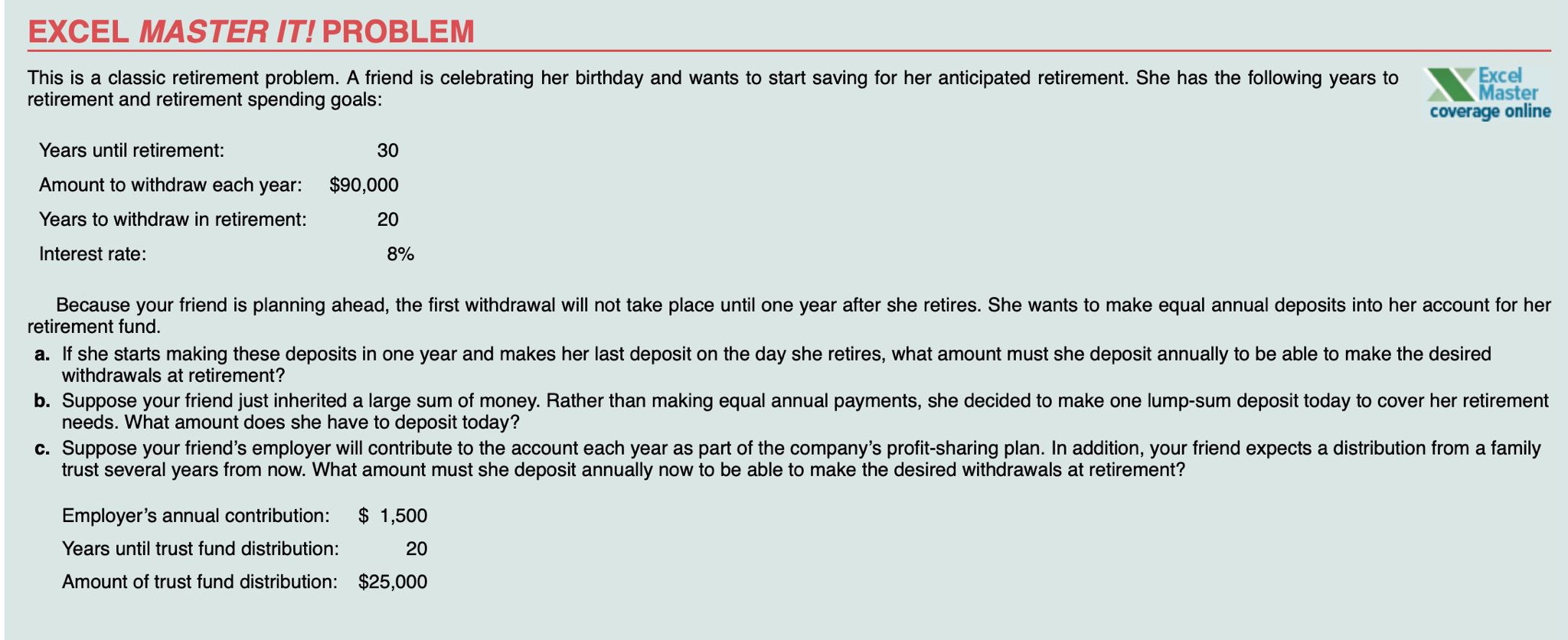 Solved Solve using excel to perform calculations: This is a | Chegg.com