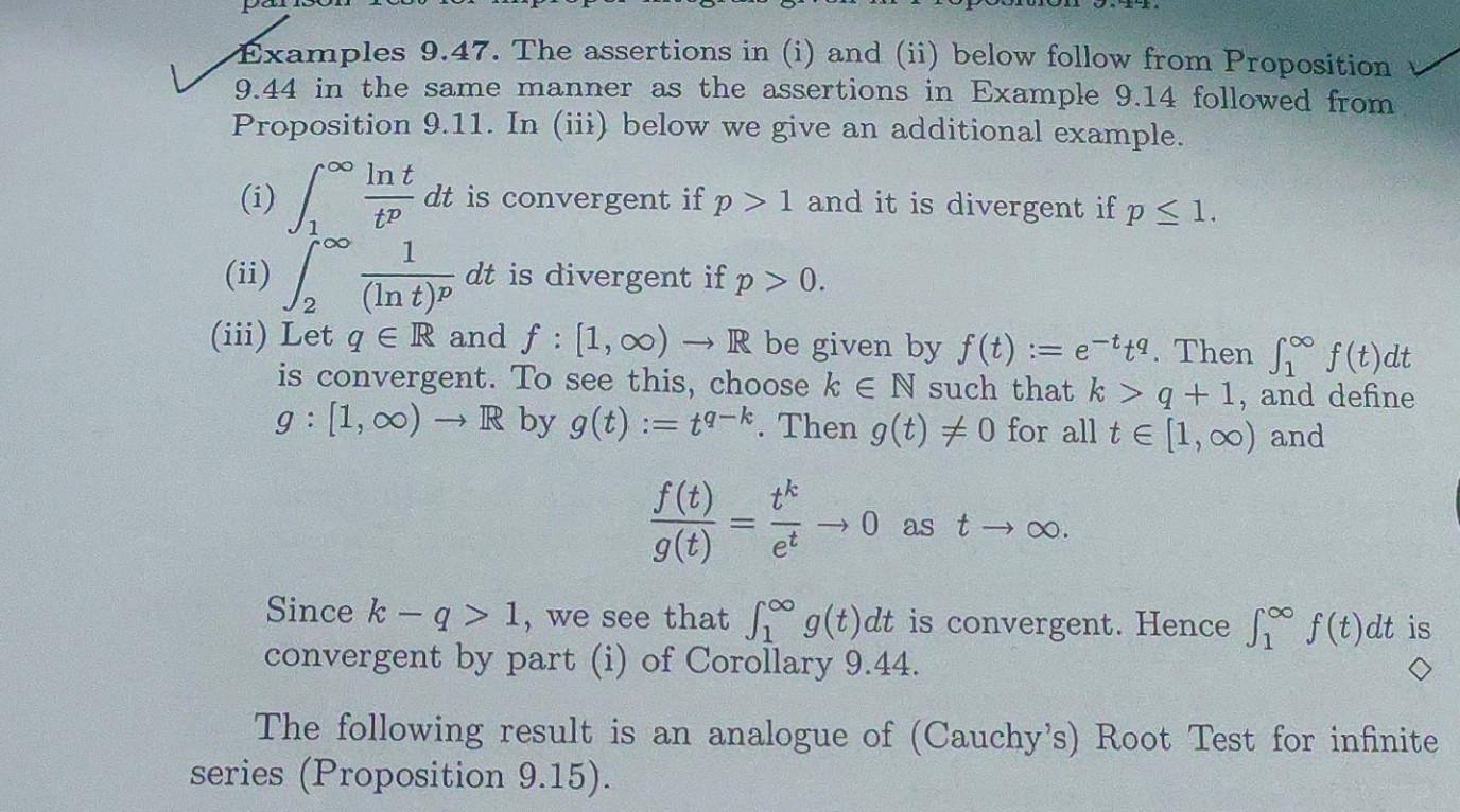 Solved Examples 9.47. The assertions in (i) and (ii) below | Chegg.com