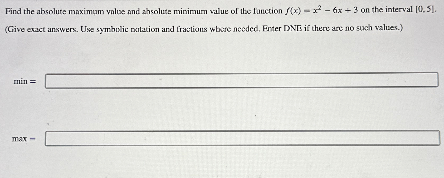 Solved Find the absolute maximum value and absolute minimum | Chegg.com