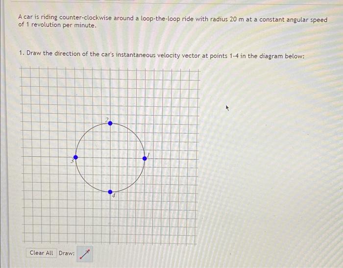 Solved A car is riding counter-clockwise around a | Chegg.com