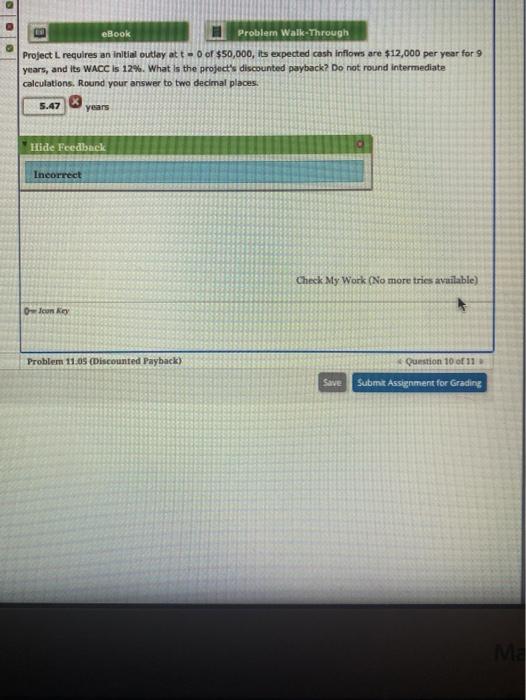 Solved eBook Problem Walk-Through Project L requires an | Chegg.com | Chegg.com