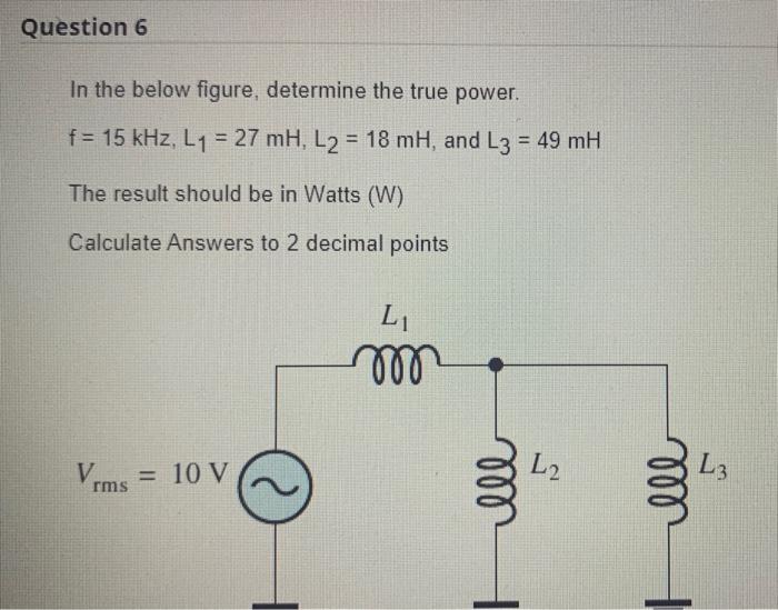 Solved In the below figure, determine the true power. | Chegg.com