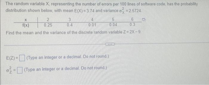 Solved The random variable X, representing the number of | Chegg.com
