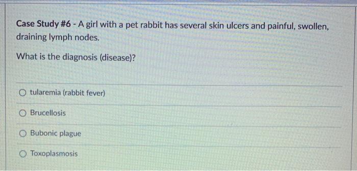 Solved Case Study #6 - A girl with a pet rabbit has several | Chegg.com