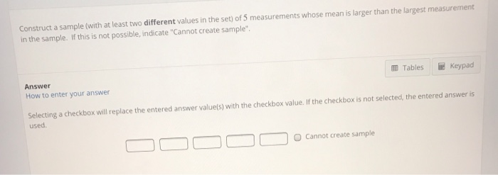 Solved Construct a sample (with at least two different | Chegg.com