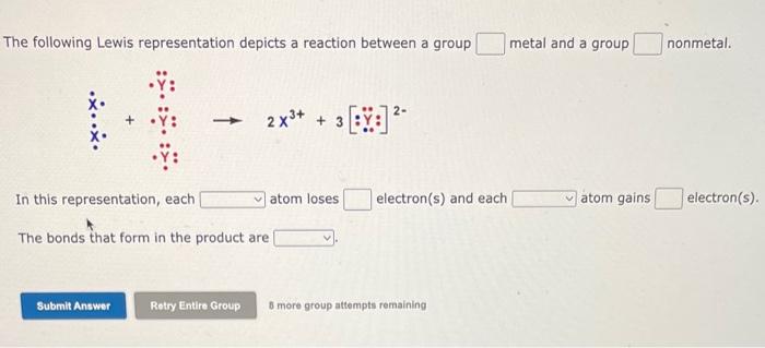 Solved The following Lewis representation depicts a reaction | Chegg.com