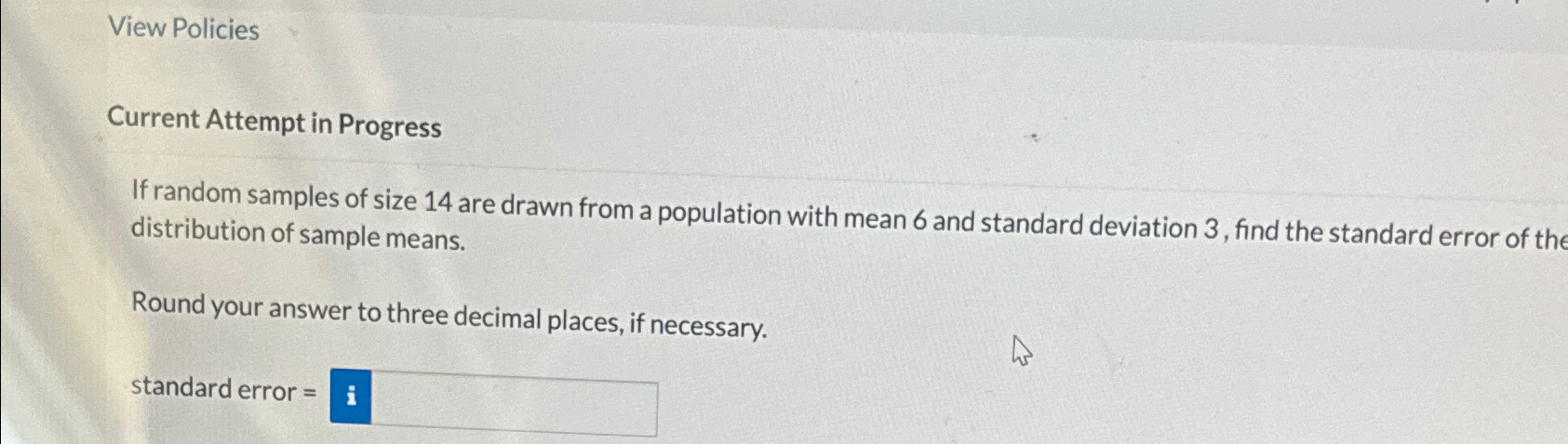 Solved View PoliciesCurrent Attempt in ProgressIf random | Chegg.com