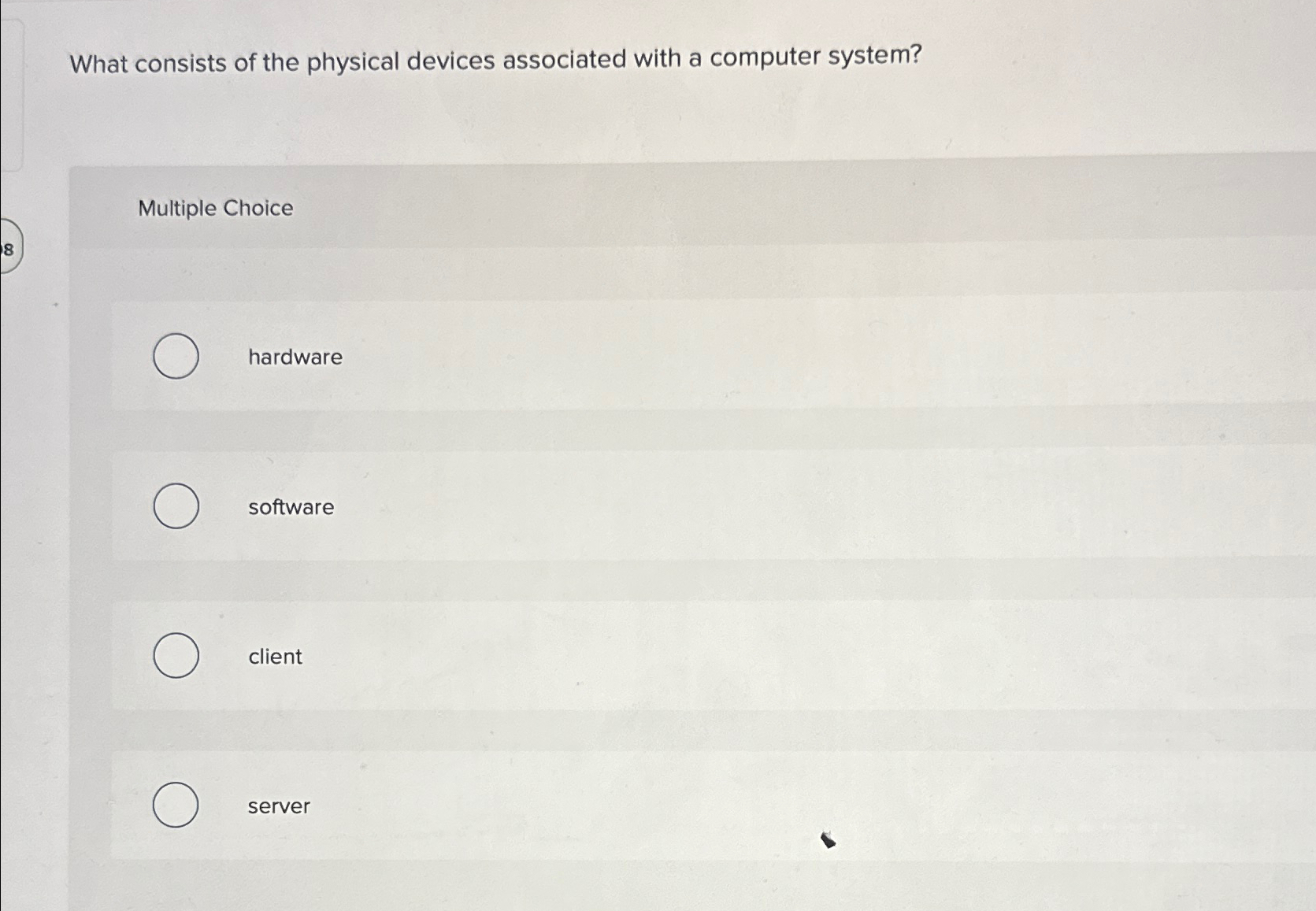 Solved What consists of the physical devices associated with | Chegg.com