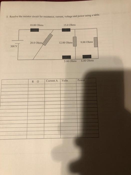 Solved 3. Resolve the resistor circuit for resistance, | Chegg.com