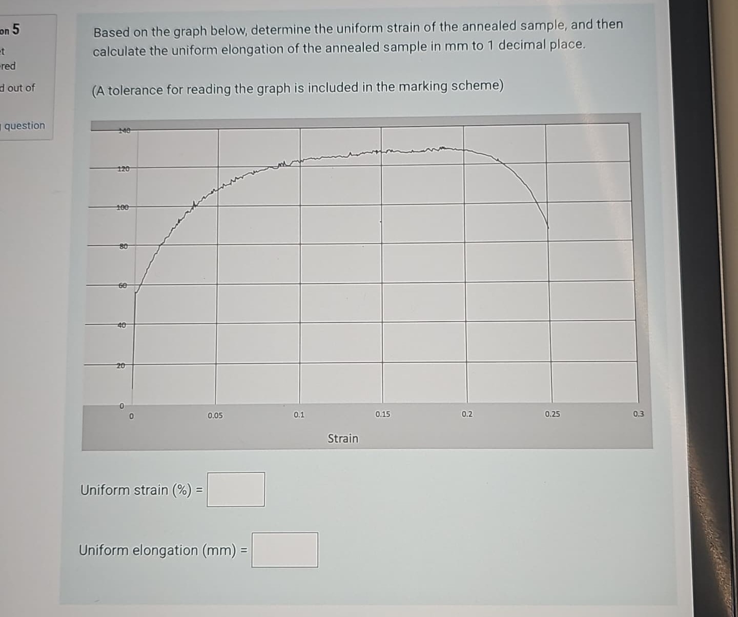 Solved Based on the graph below, determine the uniform | Chegg.com