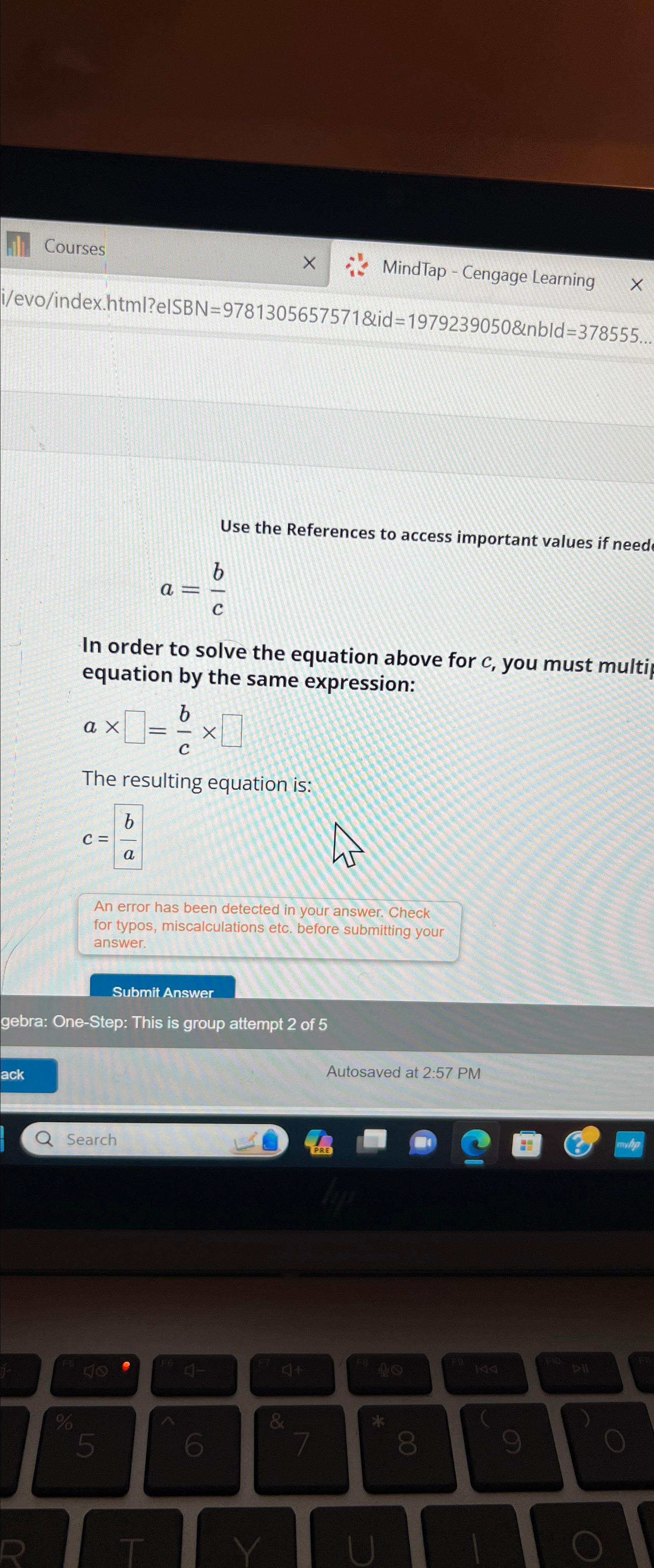 Solved Use the References to access important values if | Chegg.com