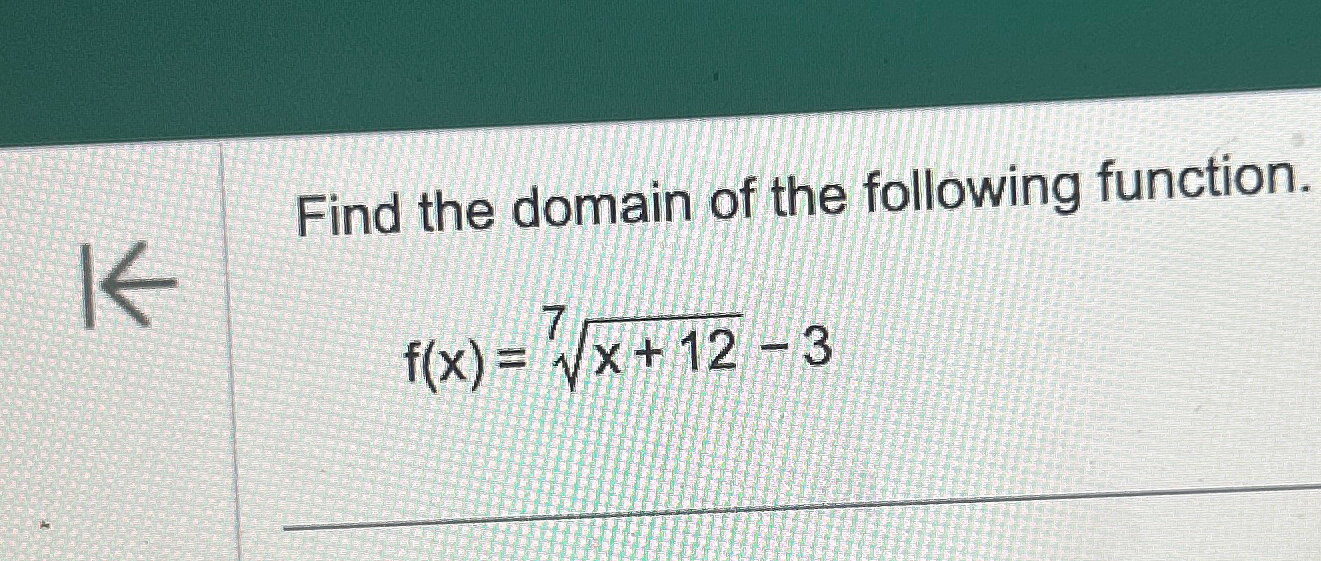 Solved Find the domain of the following | Chegg.com