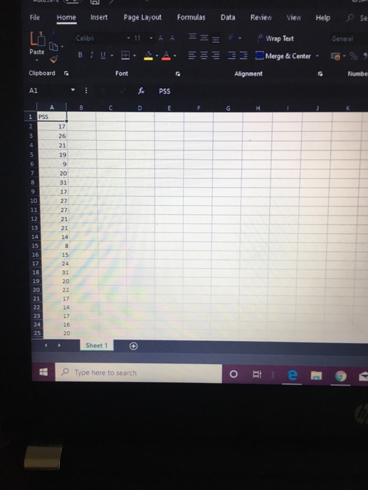 Solved u la sq File Home Insert Page Layout Formulas Data R. | Chegg.com