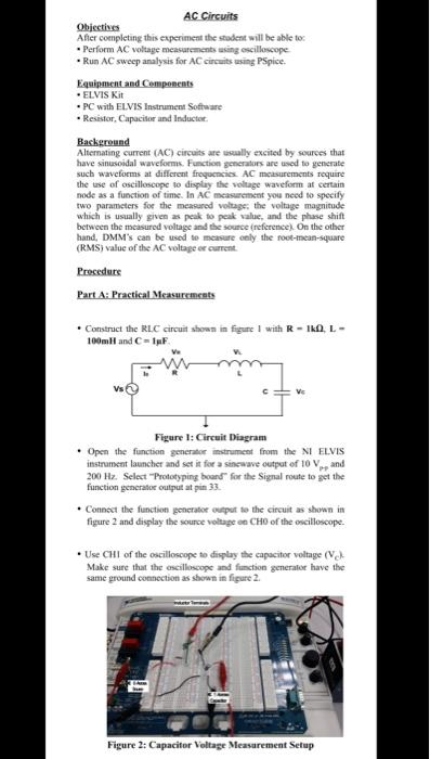 Solved Backeround Alternating current (AC) circuits are | Chegg.com