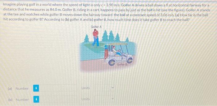 Solved Imagine playing golf in a world where the speed of | Chegg.com