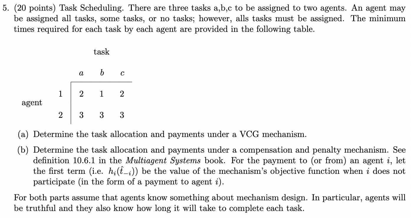 Solved (20 ﻿points) ﻿Task Scheduling. There are three tasks | Chegg.com