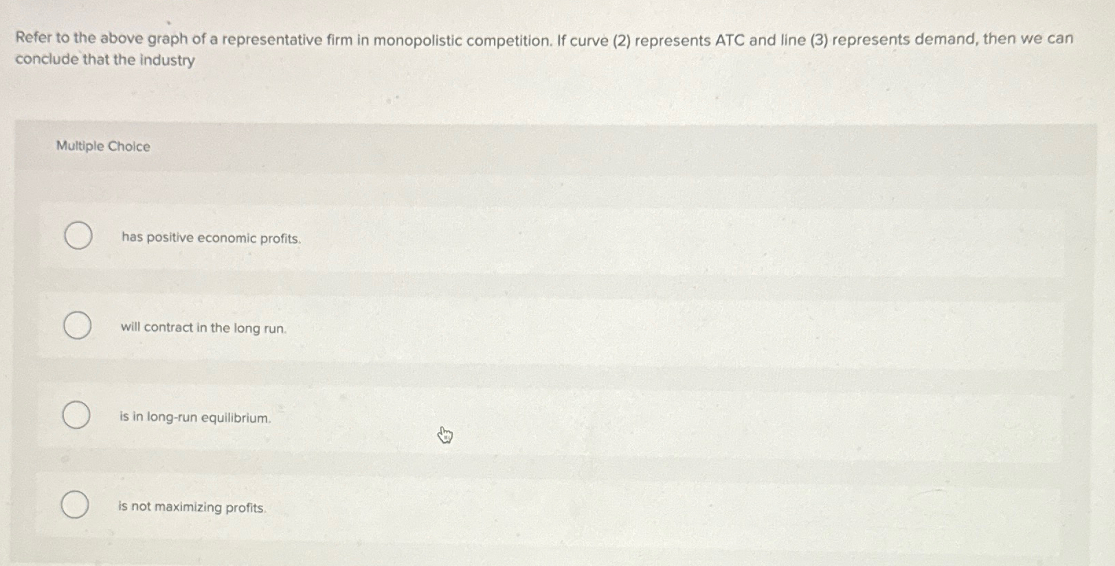 Solved Refer to the above graph of a representative firm in | Chegg.com