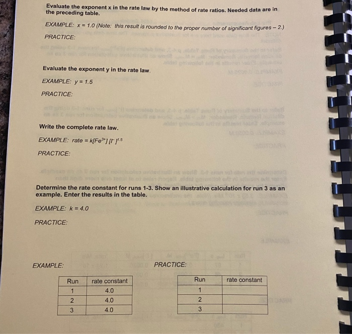 4 CHEMICAL KINETICS NAME Pre-Lab Assignment 1415 | Chegg.com