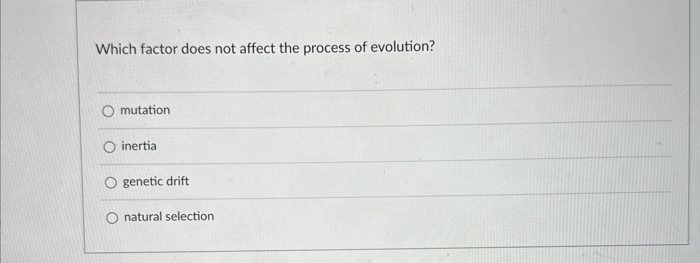 Solved Which factor does not affect the process of | Chegg.com