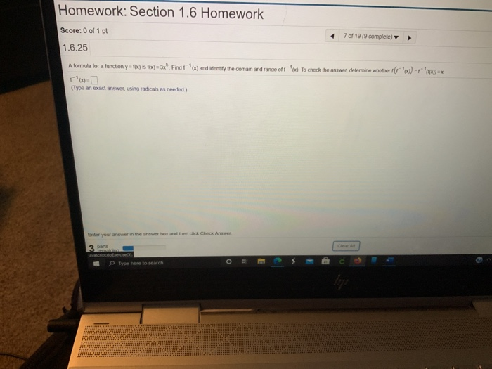 Solved Homework: Section 1.6 Homework Score: 0 of 1 pt 7 of | Chegg.com