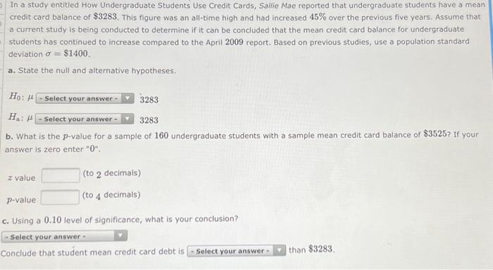 Solved In a study entitled How Undergraduate Students Use | Chegg.com