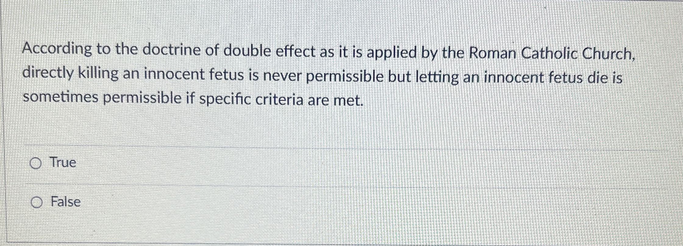 Solved According to the doctrine of double effect as it is | Chegg.com