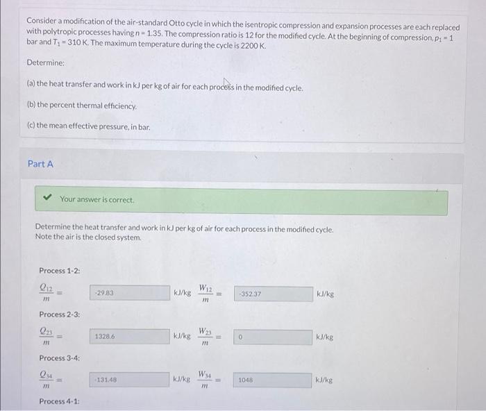 Solved Consider a modification of the air-standard Otto | Chegg.com