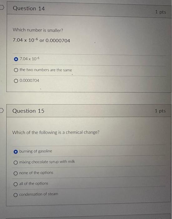 Solved Which number is smaller? 7.04×10−6 or 0.0000704 | Chegg.com