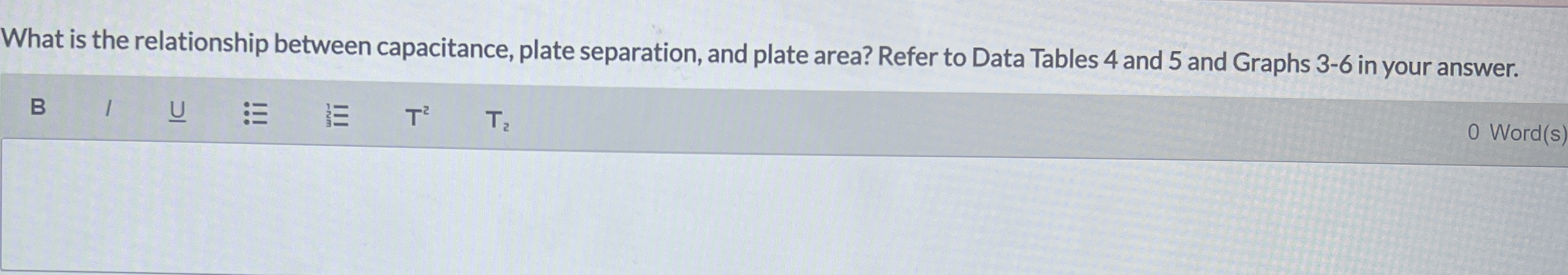 Solved What is the relationship between capacitance, plate | Chegg.com