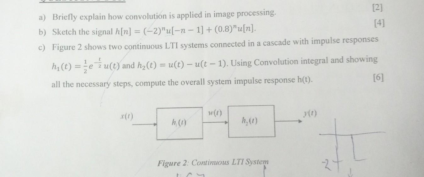 Solved a) Briefly explain how convolution is applied in | Chegg.com
