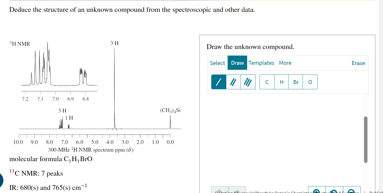 Solved Deduce The Structure Of An Unknown Compound From The