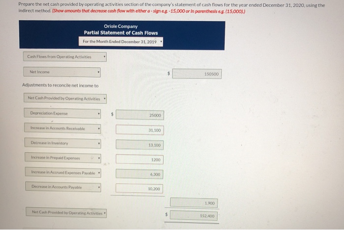 Solved The current sections of Oriole Company's balance | Chegg.com