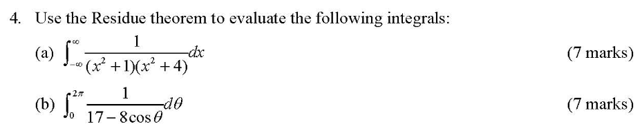 Solved Use the Residue theorem to evaluate the following | Chegg.com