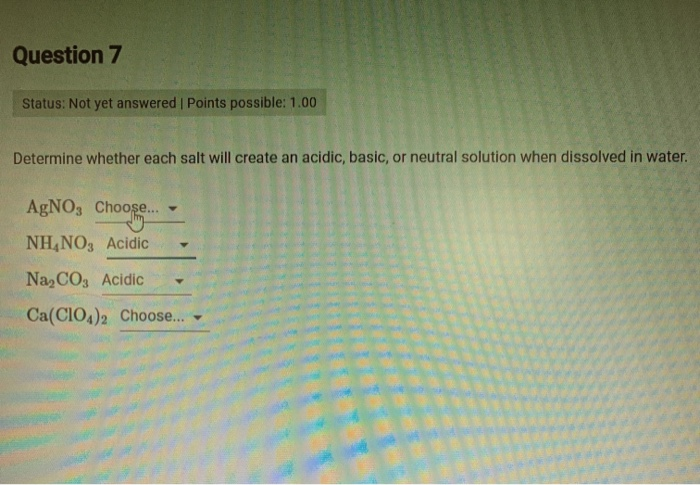 Solved Question 7 Status: Not yet answered Points possible: | Chegg.com