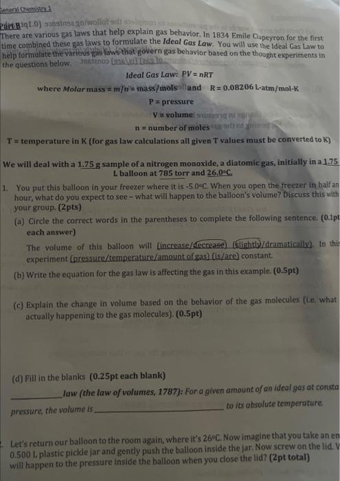 Plixt B1q L.0) There are various gas laws that help | Chegg.com