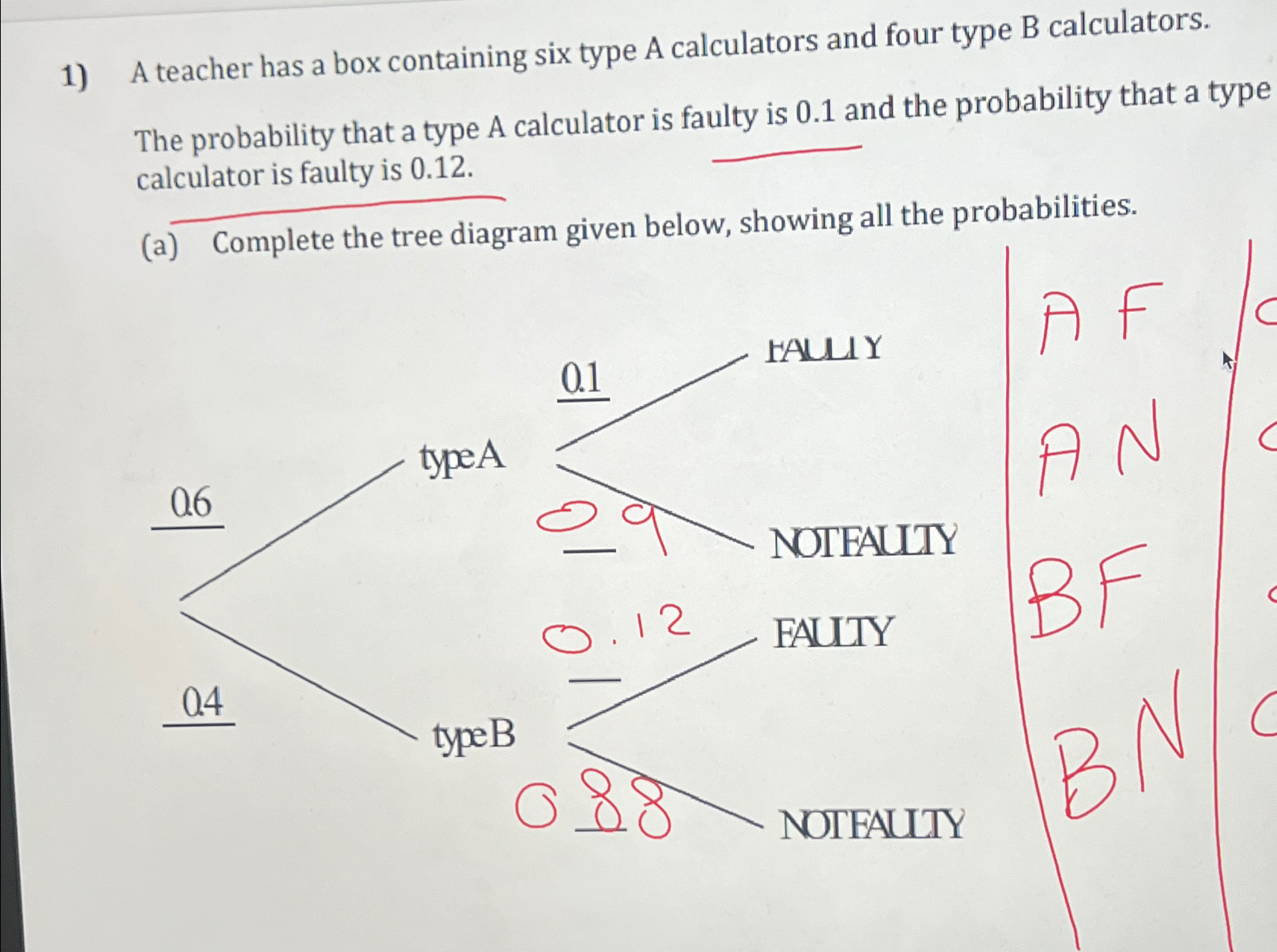 Solved A teacher has a box containing six type A calculators | Chegg.com