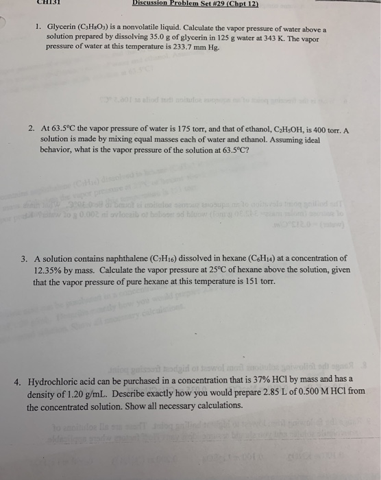 Solved CH131 Discussion Problem Set #29 (Chpt 12) 1. | Chegg.com