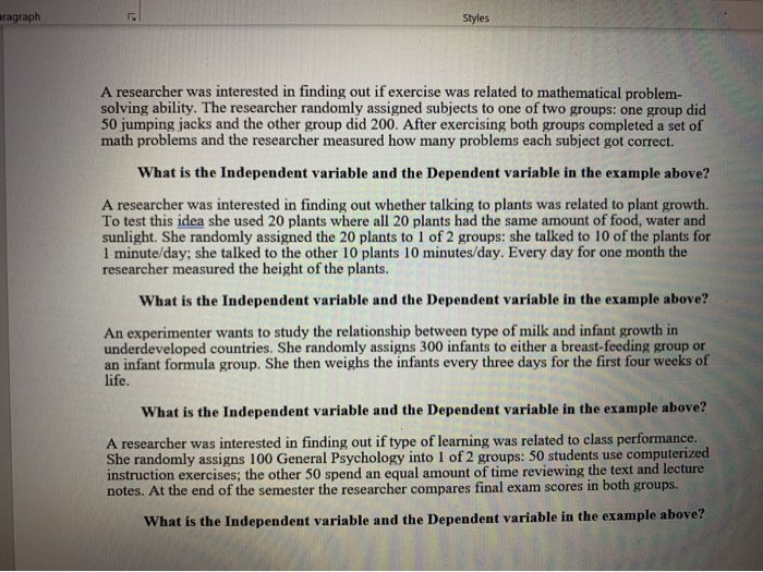 Solved Paragraph Styles To successfully complete this | Chegg.com