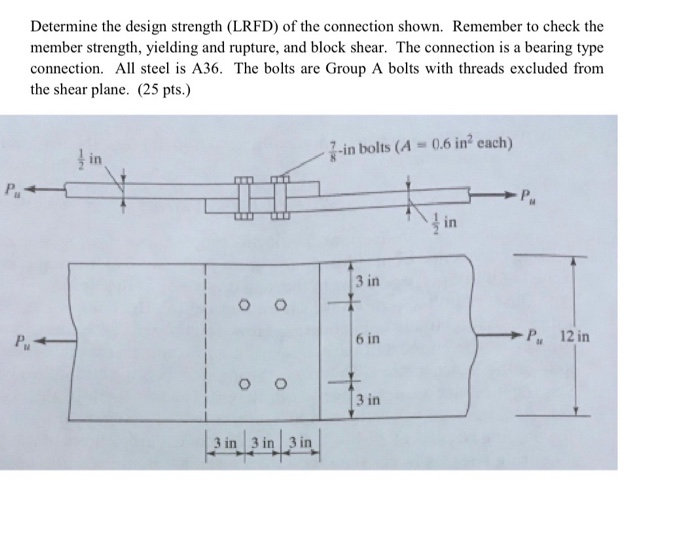 Solved Determine the design strength (LRFD) of the | Chegg.com