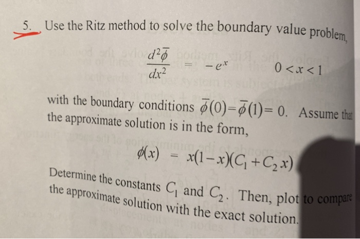 Solved Use the Ritz method to solve the boundary value | Chegg.com