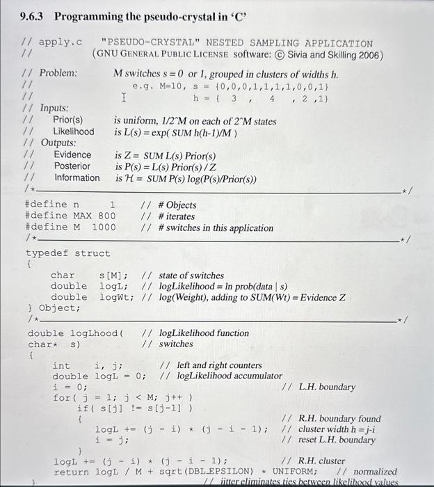 9.6.3 Programming the pseudo-crystal in ' C ' I/ | Chegg.com