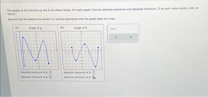 Solved The graphs of the functions g and h are shown below. | Chegg.com