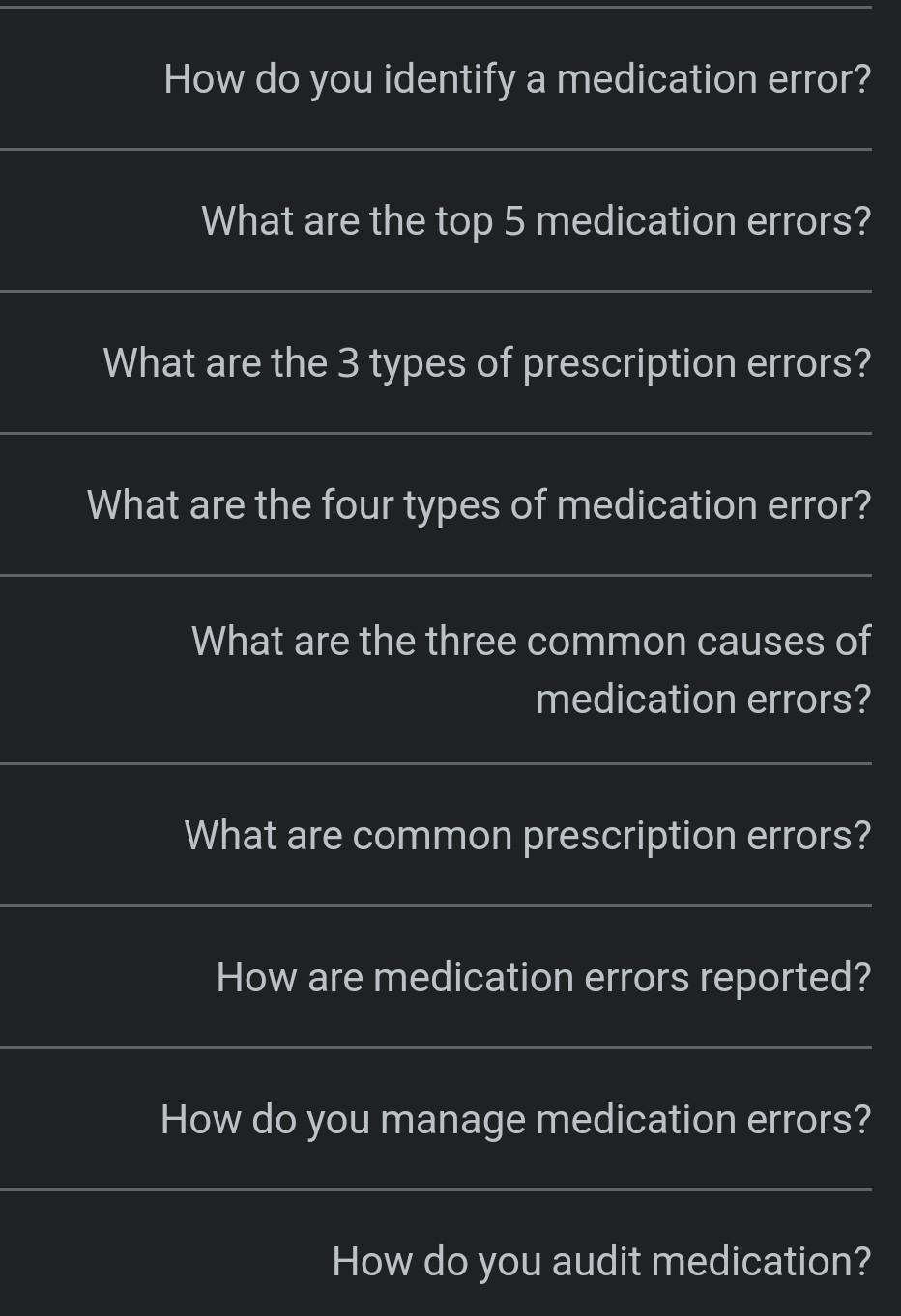 Solved How do you identify a medication error? What are the | Chegg.com